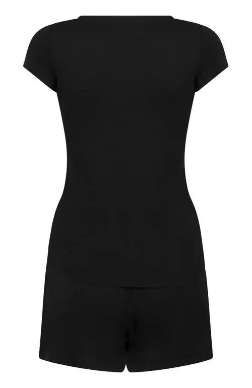 Hunkemoller Pyjama Set Jersey - Black
