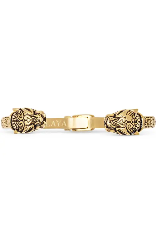 NIALAYA JEWELRY Panther Bangle - Gold