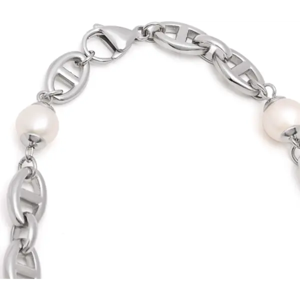 NIALAYA Mariner Pearl Chain - Silver