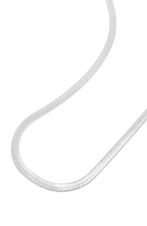 NIALAYA JEWELRY Snake Chain Necklace - Silver