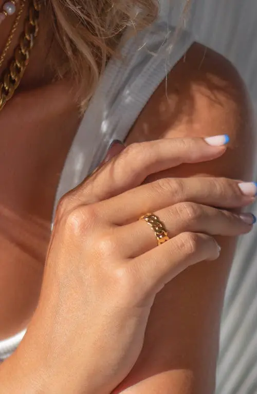 NIALAYA JEWELRY Chain Ring - Gold