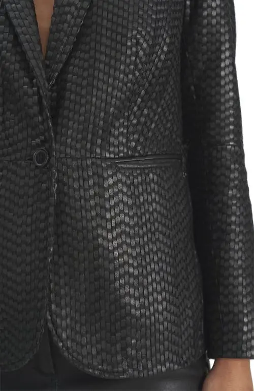 VELEZ Tatacoa Woven Leather Blazer