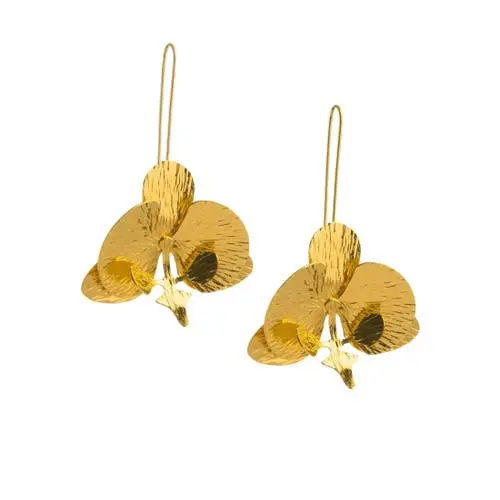 WE ARE NBO Deviendra 2.0 Orchid Drop Earrings - Gold