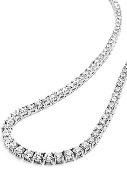 NIALAYA Tennis Choker Necklace - Silver