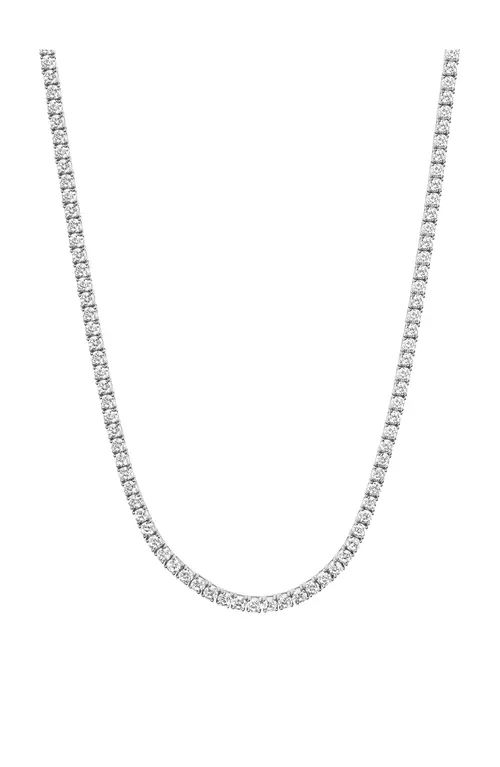NIALAYA JEWELRY Tennis Choker Necklace - Silver