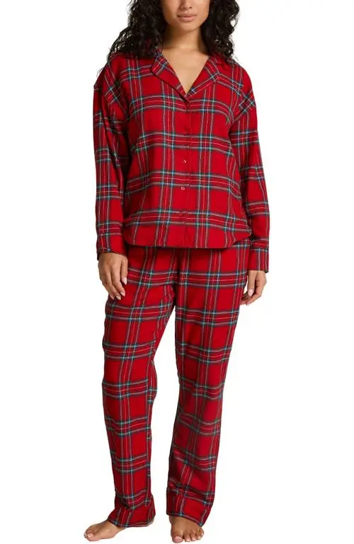 Hunkemoller Flannel Pyjama Top - Red