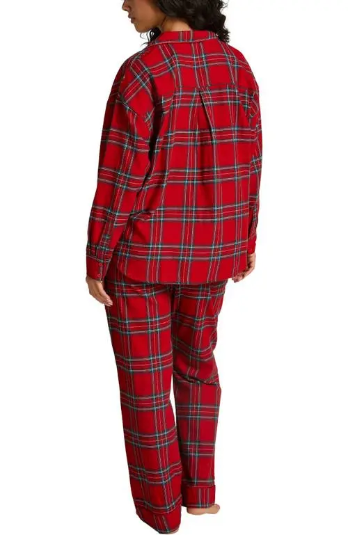 Hunkemoller Flannel Pyjama Top - Red