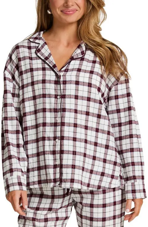 Hunkemoller Flannel Pyjama Top - White