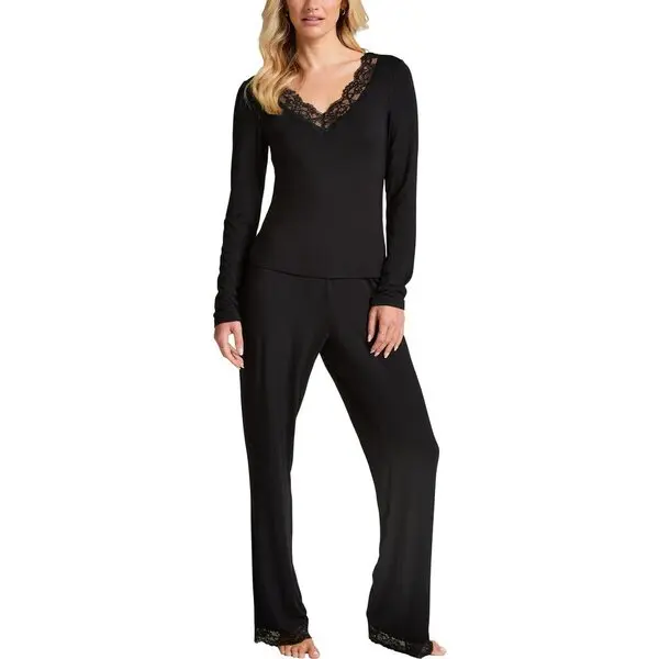 Hunkemoller Pajama Set - Black