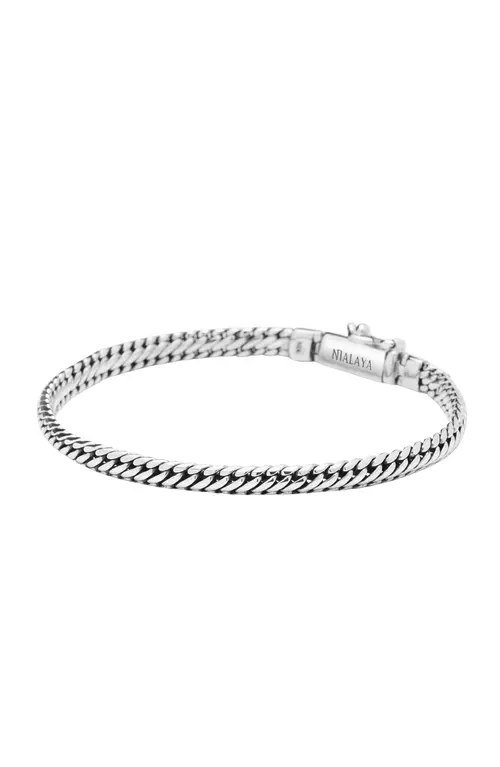 NIALAYA JEWELRY Sterling Chain Bracelet - Silver