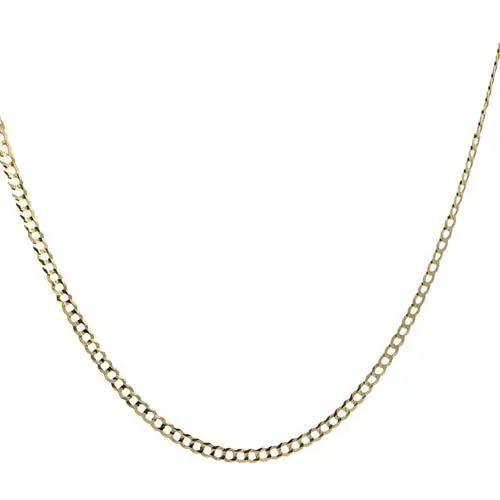 ANCONA JEWELRY 10k Gold Curb Link Necklace - Yellow