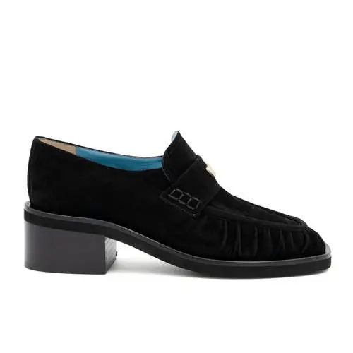 VALENTINA RANGONI Cortina Block Heel Loafer - Black