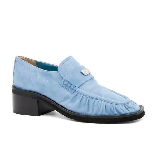 VALENTINA RANGONI Cortina Block Heel Loafer - Blue