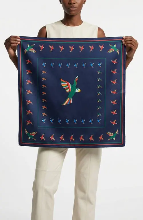 JESSIE ZHAO NEW YORK Sky Parade Double Sided Silk Scarf