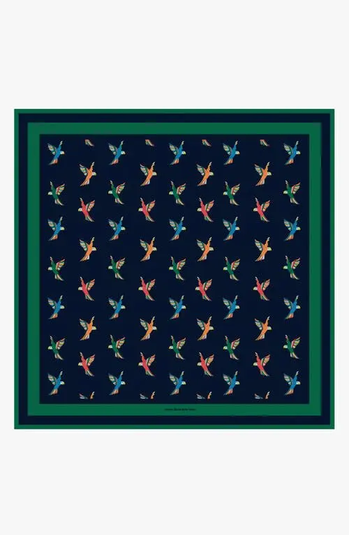 JESSIE ZHAO NEW YORK Freedom Wings Double Sided Silk Scarf - Blue