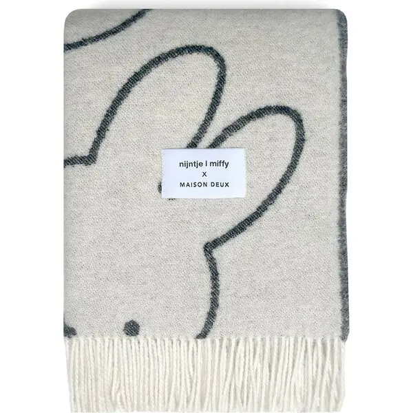 MAISON DEUX Miffy Blanket - Open White