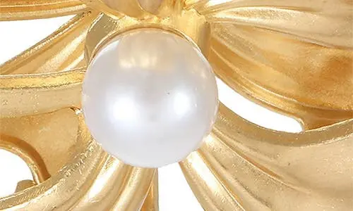 Ettika Faux Pearl Bow Claw Clip
