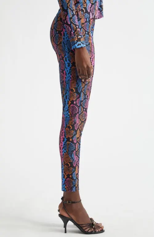 Versace Python Print Leggings - Sky Pink Sapphire Autumn Spice