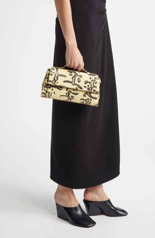 Proenza Schouler Tate Snakeskin Embossed Clutch - Resin Multi