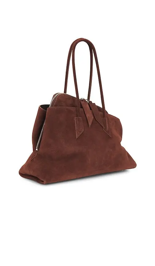 Attico La Passeggiata Medium Top Handle Bag - Light Chocolate