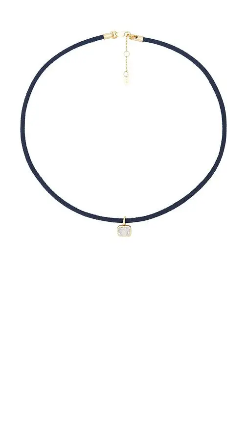 Shashi Lasso Silk Necklace - Navy