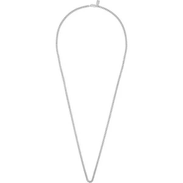 ALLSAINTS Perrie Slim Chain Necklace - Warm Silver