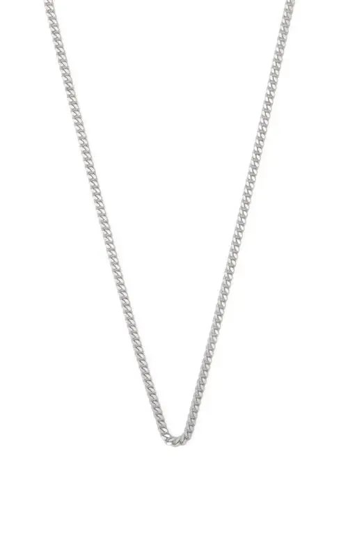 ALLSAINTS Perrie Slim Chain Necklace - Warm Silver