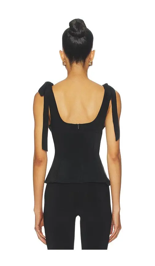 MORE TO COME Brixley Deep V Top With Shoulder Ties