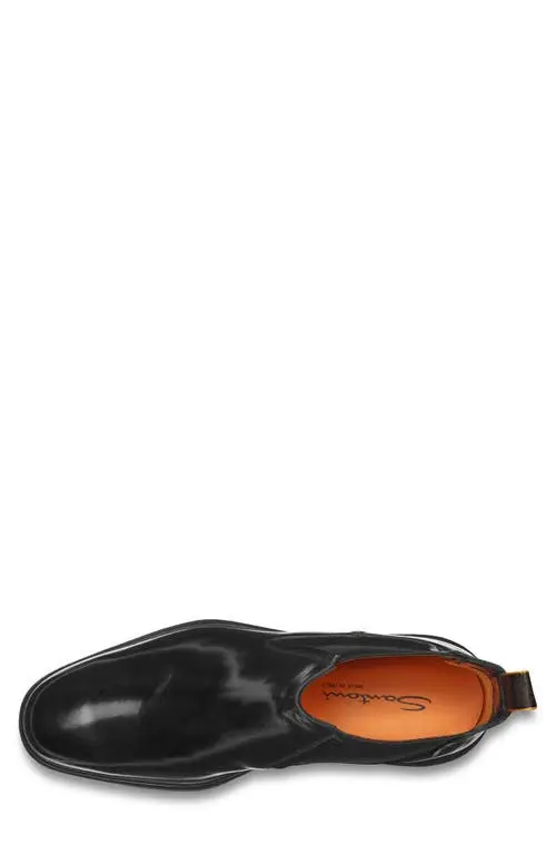 Santoni Lug Sole Chelsea Boot - Black-n01