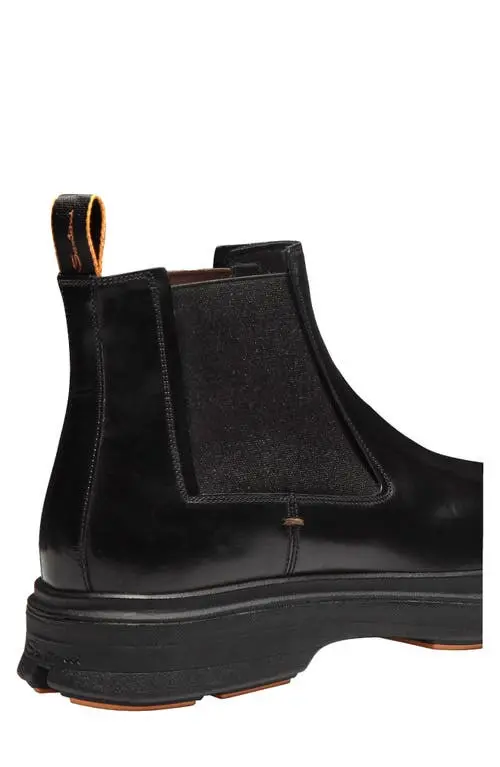 Santoni Lug Sole Chelsea Boot - Black-n01