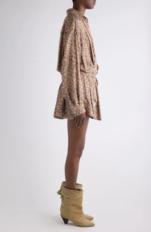 Isabel Marant Étoile Harmony Floral Minidress - Ochre