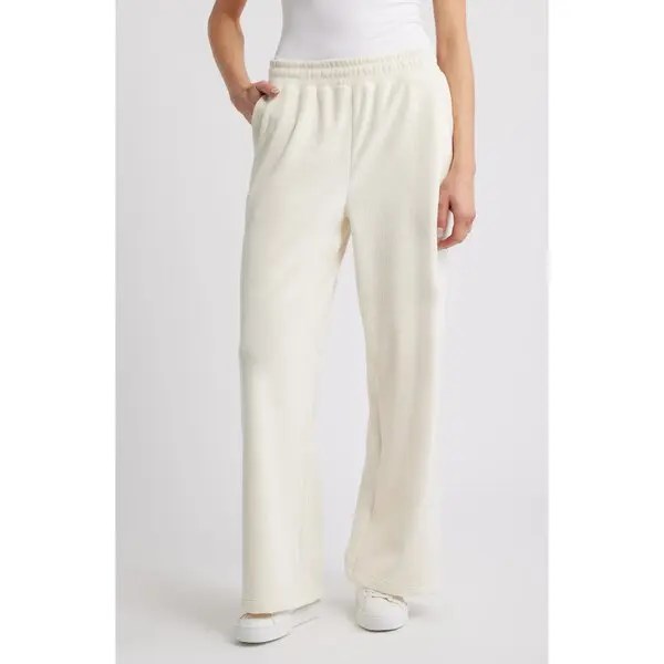 CITY BLUES Wide Leg Lounge Pants - Cream