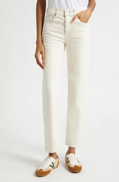 Veronica Beard Leah Straight-leg Jeans - Ecru
