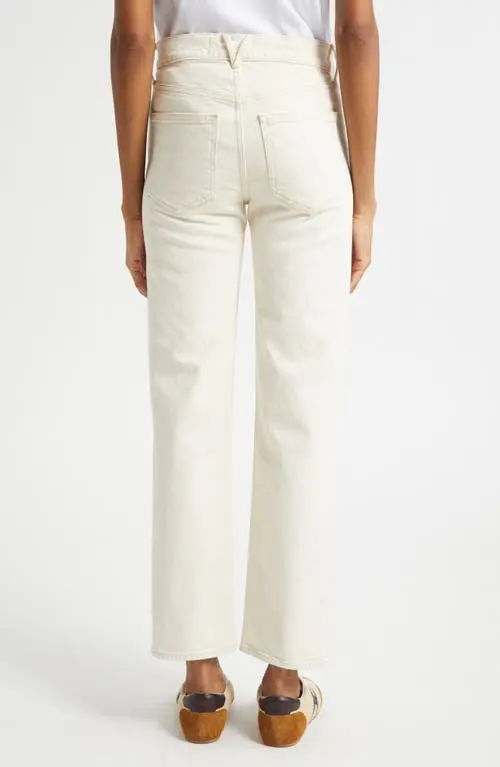 Veronica Beard Leah Straight-leg Jeans - Ecru