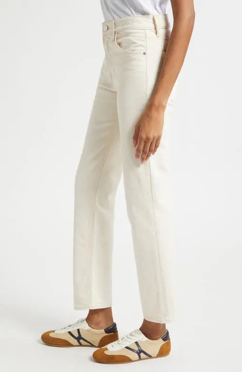 Veronica Beard Leah Straight-leg Jeans - Ecru