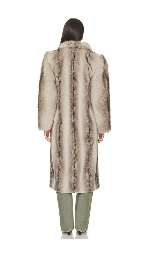 DUCIE Betty Faux Fur Coat - Pine Cone