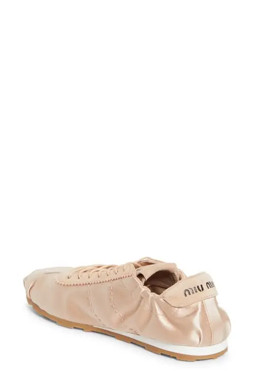 Miu Miu Plume Satin Low Top Sneaker