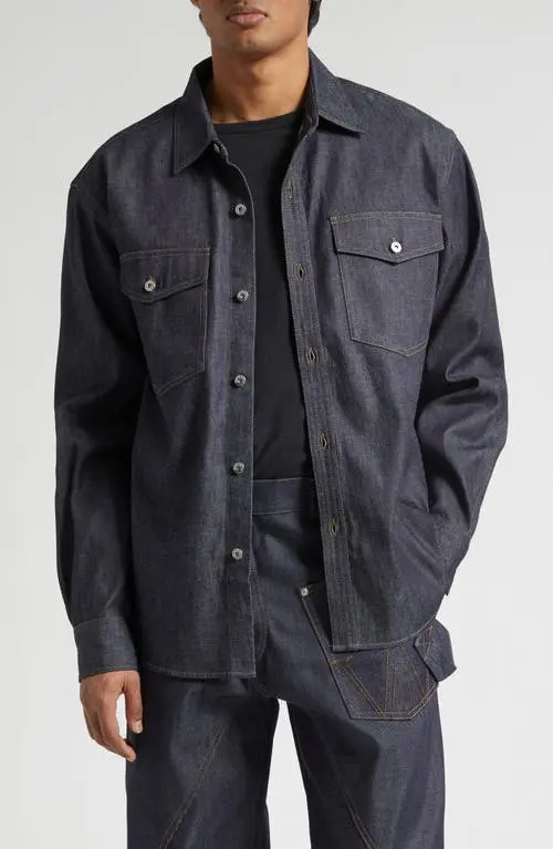 JW Anderson Oversize Denim Button-up Shirt - Indigo
