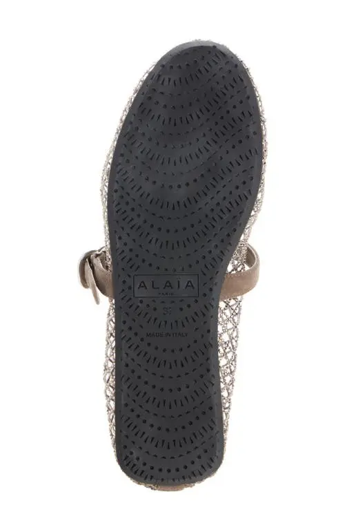 Alaïa Fishnet Mary Jane Flat