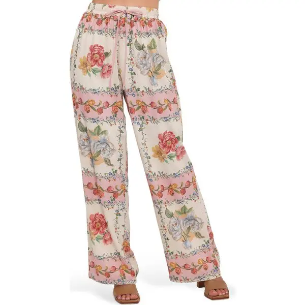 PETAL & PUP Cascais Wide Leg Pants - Rose Tile