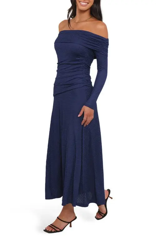 PETAL & PUP Katiya Off The Shoulder Long Sleeve Dress