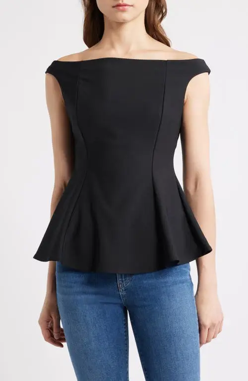 Mango Off-the-shoulder Peplum Top