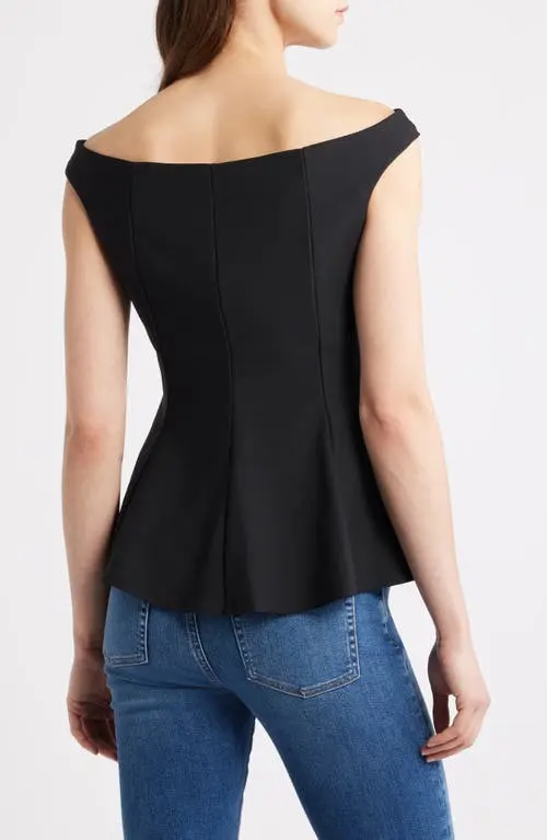 Mango Off-the-shoulder Peplum Top