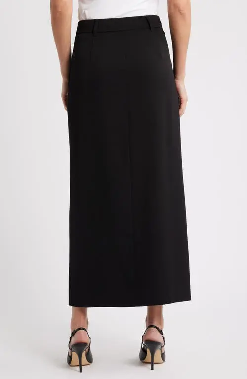 French Connection Suiting Slit Maxi Skirt - Black