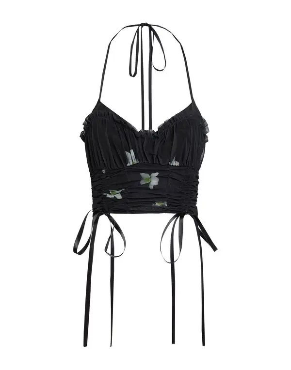 Pinko Floral Print Halterneck Crop Top