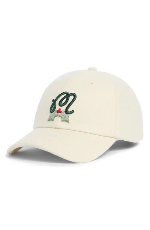 MALBON Mistleflow Embroidered Baseball Cap - Ivory