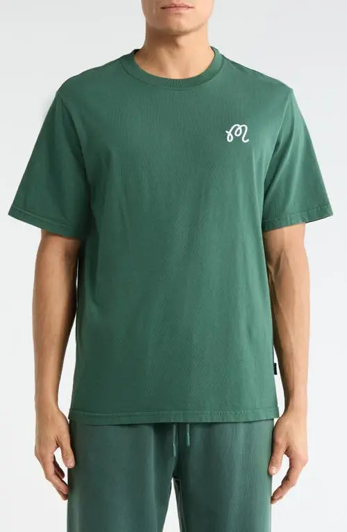 MALBON Bermuda Brumal Buckets Embroidered Graphic T-shirt - Hunter Green