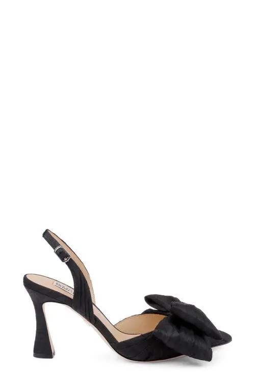 Badgley Mischka Olisa Slingback Pointed Toe Pump - Black Silk