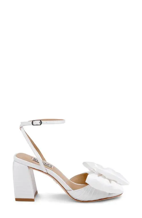 Badgley Mischka Olani Platform Sandal - White Silk