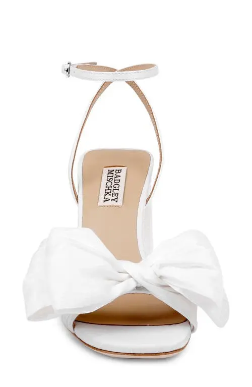 Badgley Mischka Olani Platform Sandal - White Silk